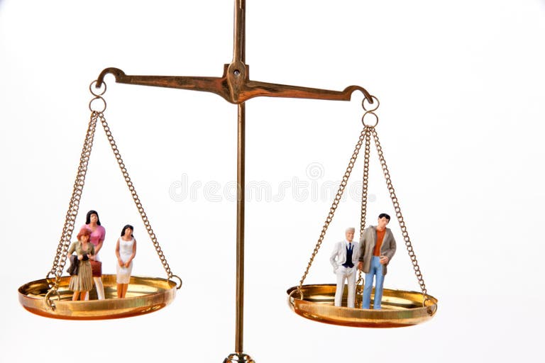Dolls on Balancing Scales stock image. Image of unbalanced - 11861043