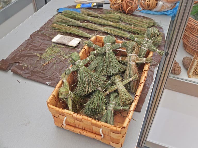 Dolls Made of Herbs in a Woven Birch Bark Box Stock Photo - Image of ...