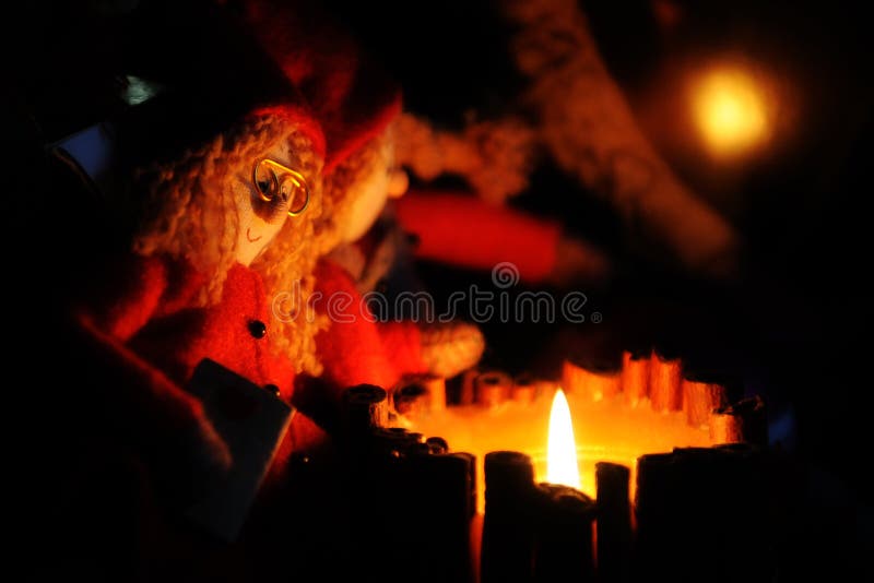 Dolls are Sitting in Evening by a Makeshift Bonfire in the Form of a ...