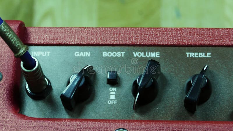 Dolly Across Control Panel on Guitar Amp Stock Footage - Video of ...