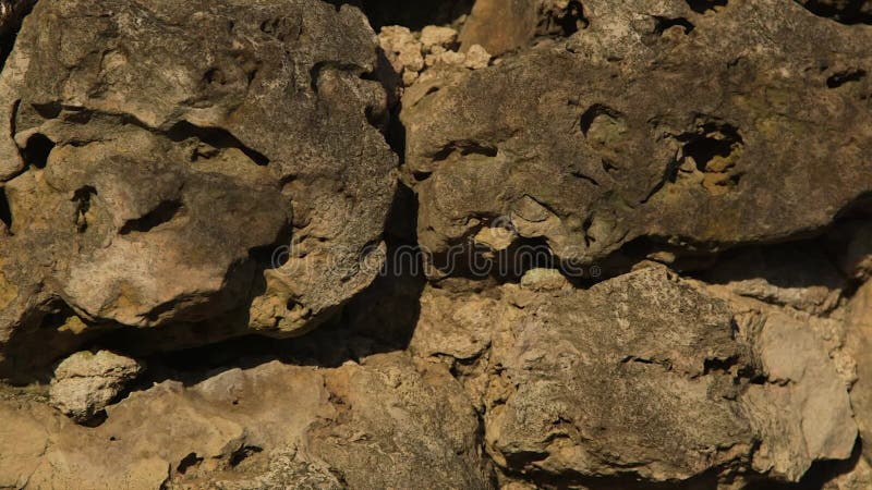 Ancient Limestone wall stock footage. Video of closeup - 302584914