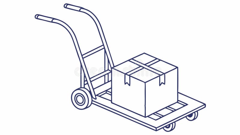 Dolly with Packages, Representing Moving and Delivery Services, Vector ...