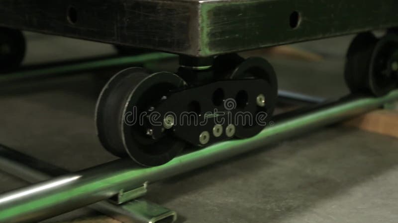 Dolly platform on tracks stock footage. Video of dolly - 277934992