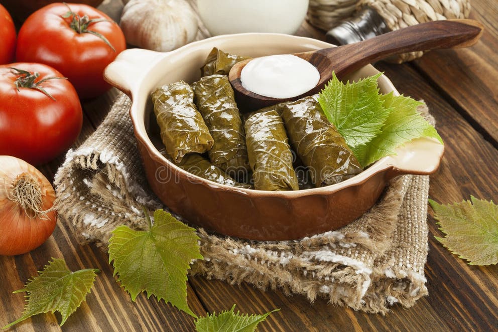 Dolma on the ceramic pot stock photo. Image of greece - 80482602