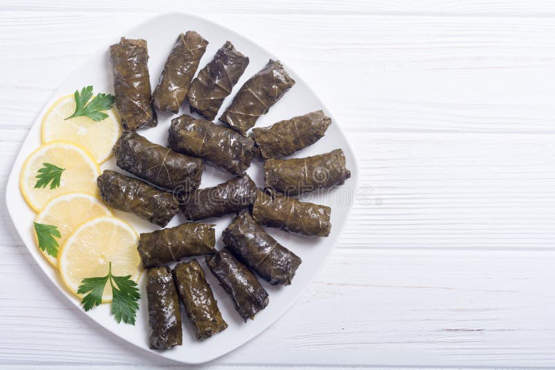 Dolma from grape of vines stock image. Image of lebanese - 122176481