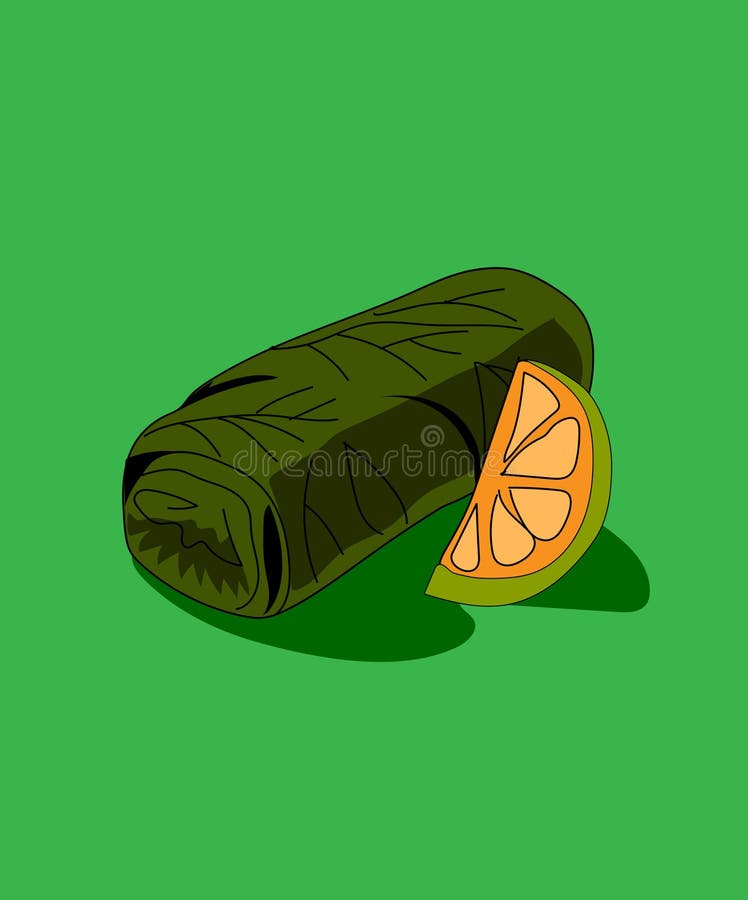 Dolma Vector Illustration on White Background Stock Vector ...