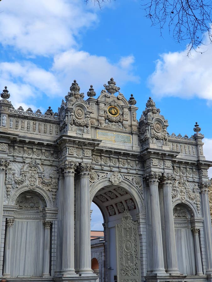 Dolmabahce Palace Gate Ä°stanbul Turkey Stock Image - Image of ...