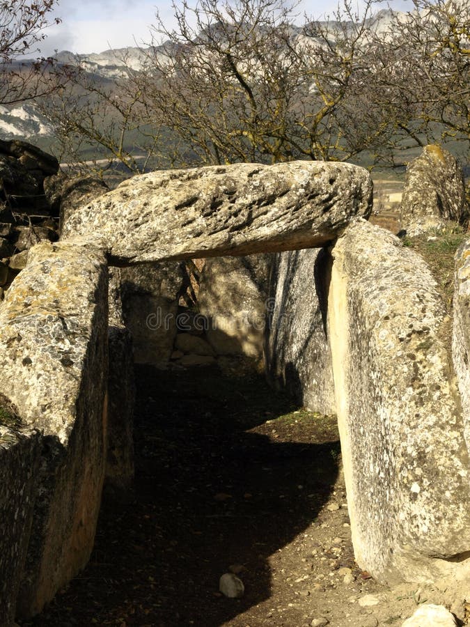 Ancient Dolmen in Oiz Mountain Stock Image - Image of dolmen, mountain ...