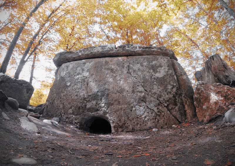 Dolmen in Adygea, Russia stock photo. Image of celtic - 81154028