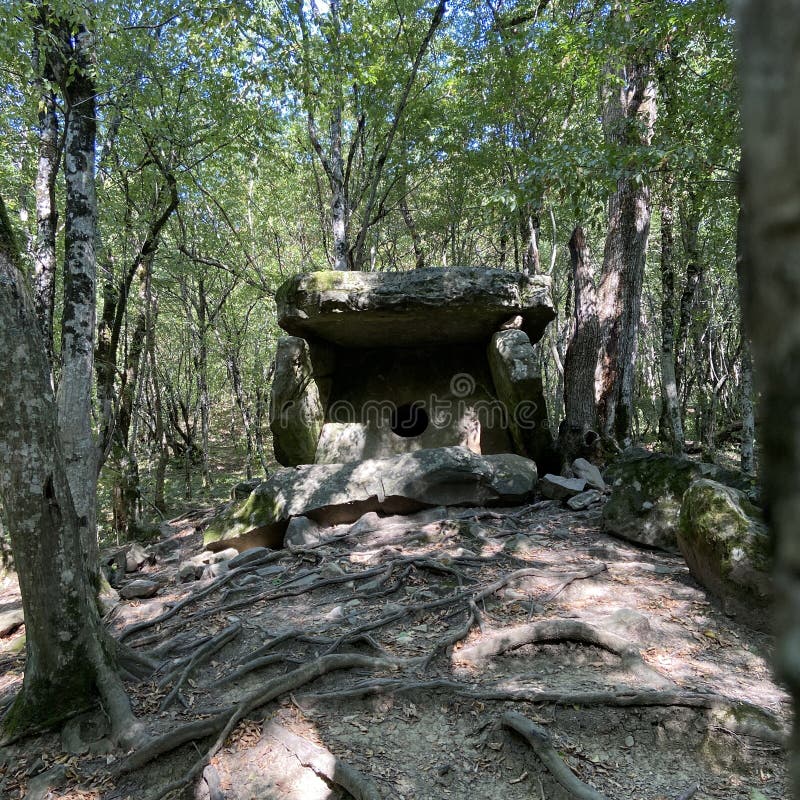 Dolmen is an Ancient Structure in the Caucasus Mountains Stock Photo ...