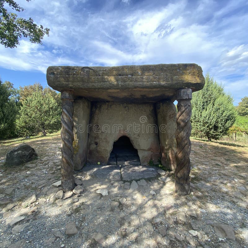 Dolmen is an Ancient Structure in the Caucasus Mountains Stock Image ...