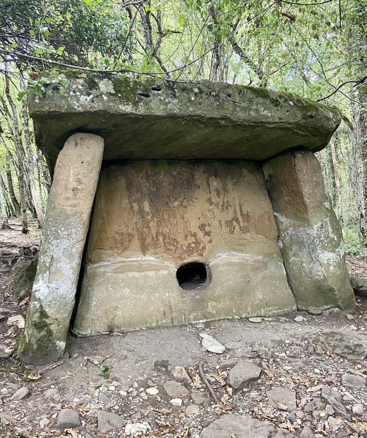 Dolmen is an Ancient Structure in the Caucasus Mountains Stock Image ...