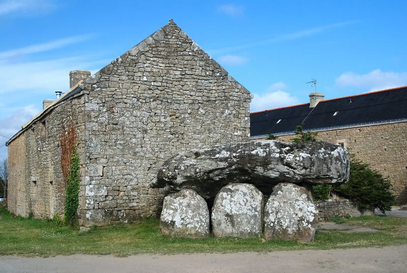 Dolmen De Crucuno in Brittany Stock Photo - Image of destination ...
