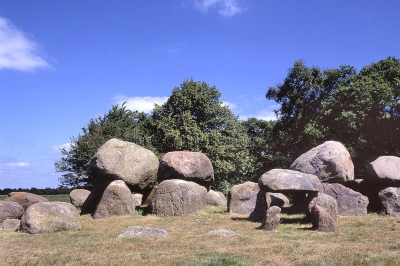 A Dolmen or in Dutch a Hunebed is Construction Work from the New Stone ...