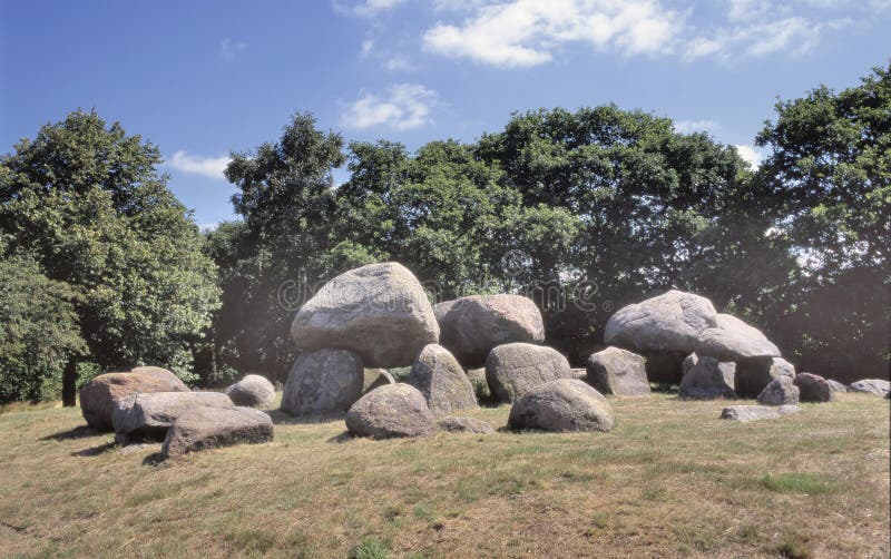 A Dolmen or in Dutch a Hunebed is Construction Work from the New Stone ...