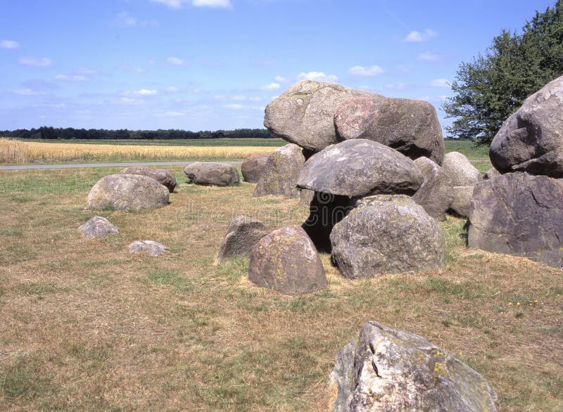 A Dolmen or in Dutch a Hunebed is Construction Work from the New Stone ...