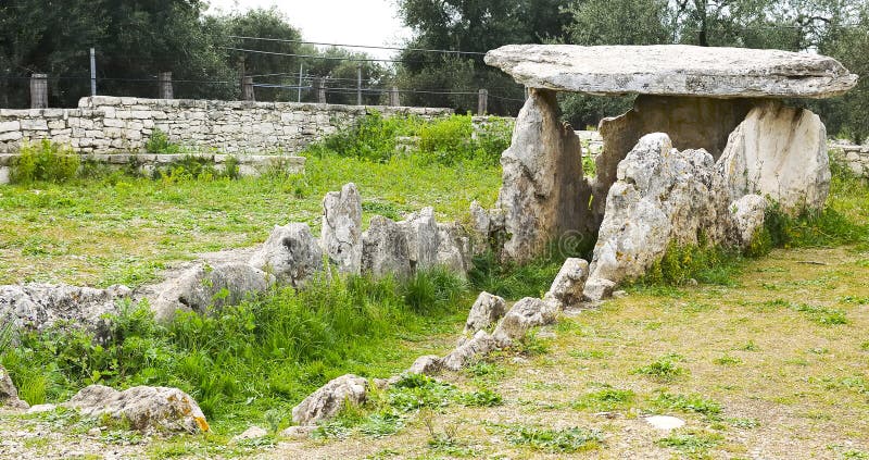 Dolmen Prehistoric Bisceglie Stock Photo - Image of limestone, puglia ...