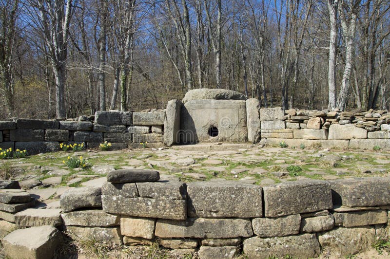 Dolmen Structure in the Caucasus Mountains Editorial Stock Photo ...
