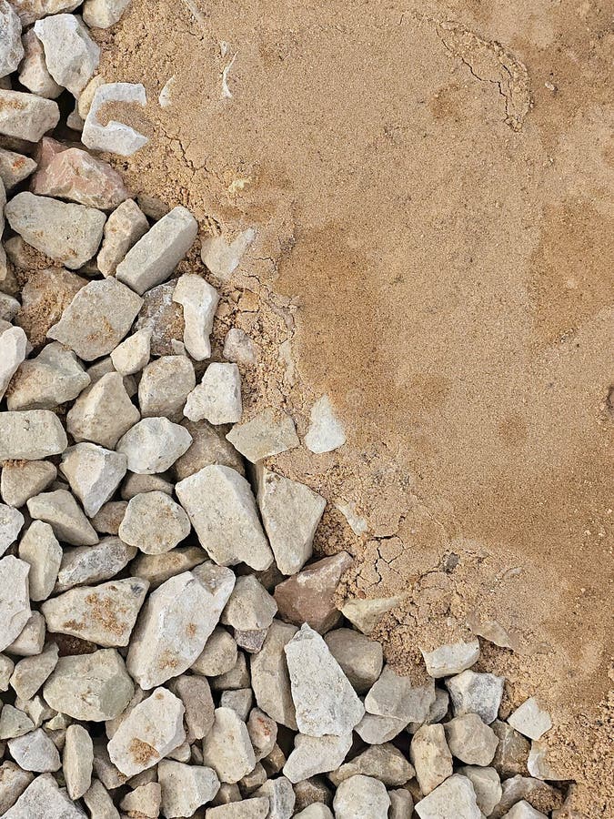 Dolomite Crushed Stone on the Construction Site Stock Image - Image of ...