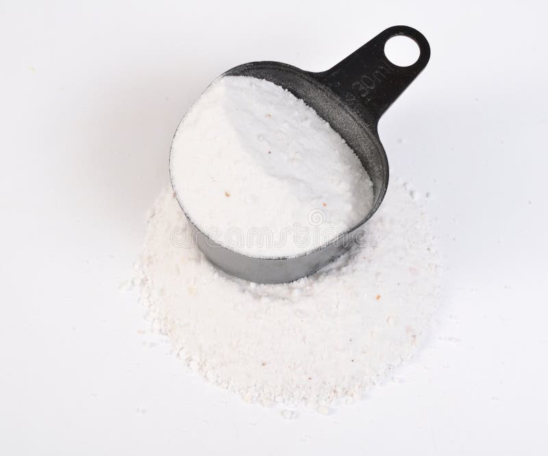 Dolomite Mineral Powder Heep on White Background Stock Image - Image of ...