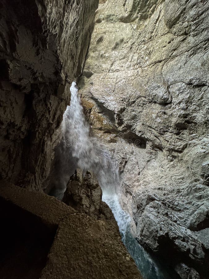 Dolomite Mountain Grotto: Rock Formations Stock Image - Image of ...