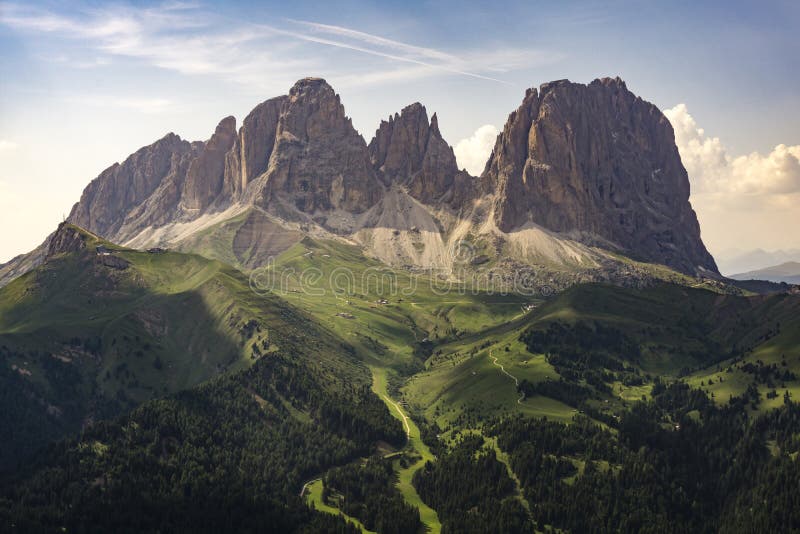 Dolomites in a Beautiful Summer Scenery. Italy. Stock Photo - Image of ...
