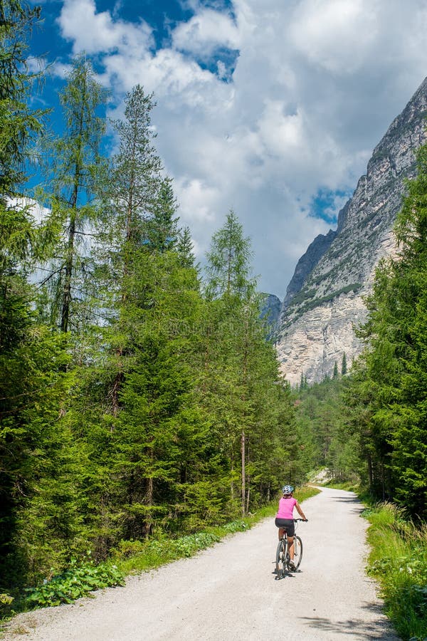 Dolomites cycle path editorial stock photo. Image of dolomites - 88617688