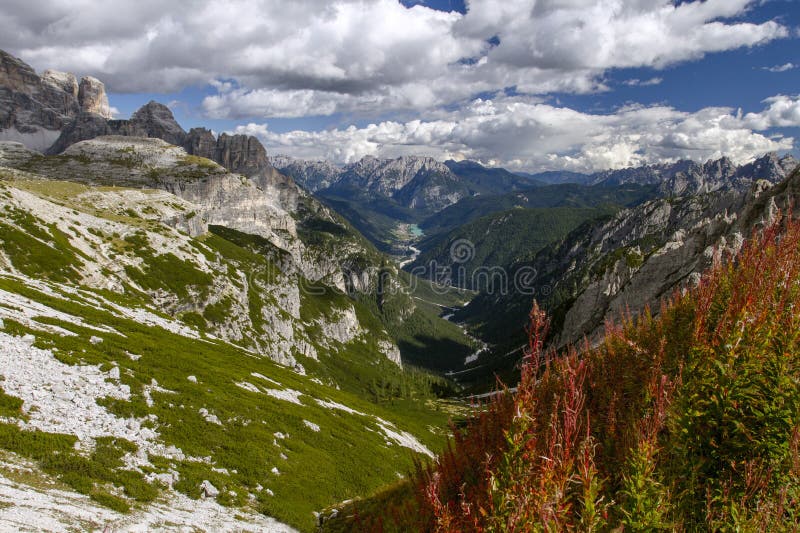 Dolomites. Mountain Range in the Eastern Alps. the Massif is Located in ...
