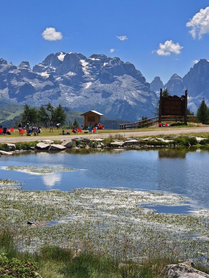 Dolomiti Alpes Italy Panorama Editorial Image - Image of winter ...