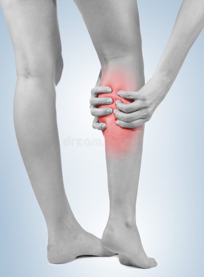 Dolor En Tendón De La Corva De La Mujer Foto de archivo - Imagen de ...