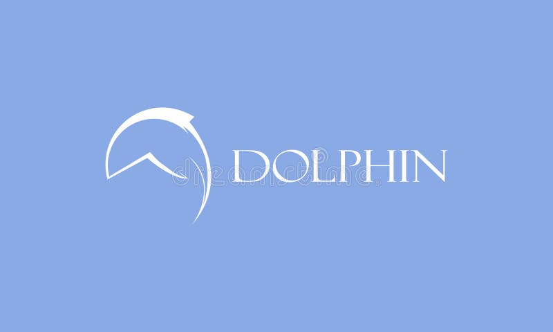 Dolphin Logo Design, Dolphin Icon, with Blue Background Stock Vector ...