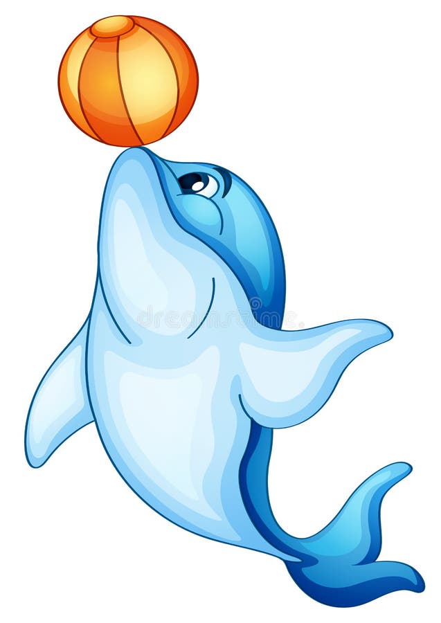 Dolphin stock vector. Illustration of cartoon, ball, natural - 13438004