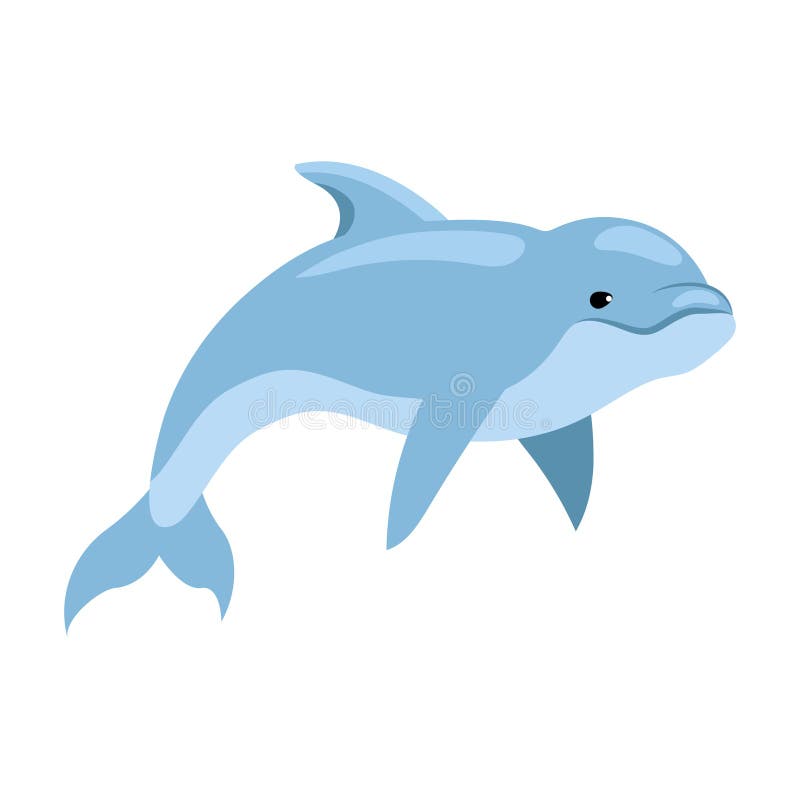 Dolphin Animal Cute Cartoon Stock Vector - Illustration of wild, cute ...