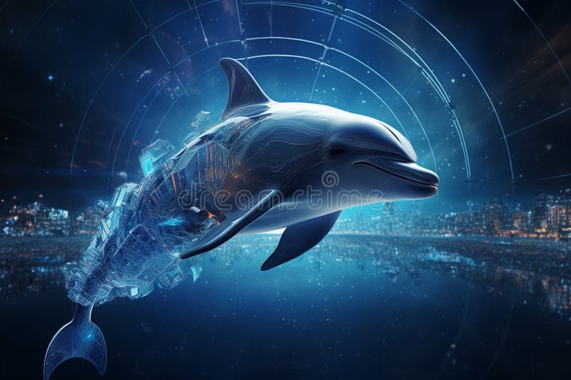 Dolphin Beautiful Unique Illustration. Generative AI Stock Illustration ...