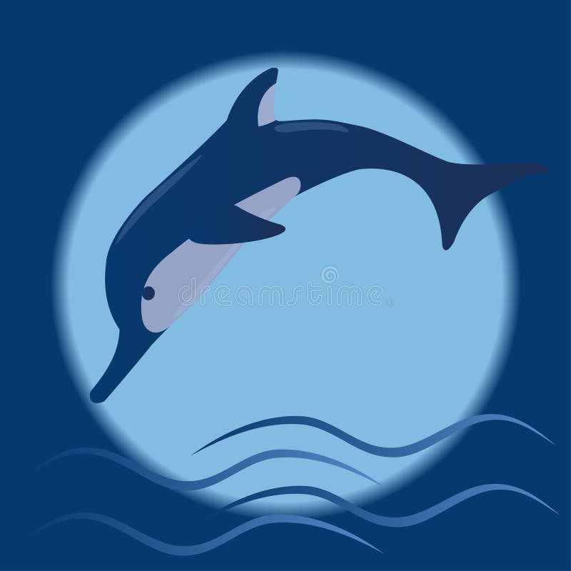 Cartoon Dolphin Jumping Sun Stock Illustrations – 114 Cartoon Dolphin ...