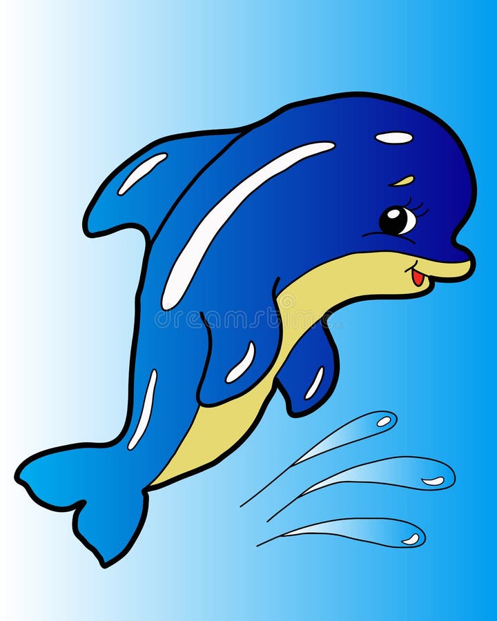 Dolphin stock vector. Illustration of cartoon, design - 49683892