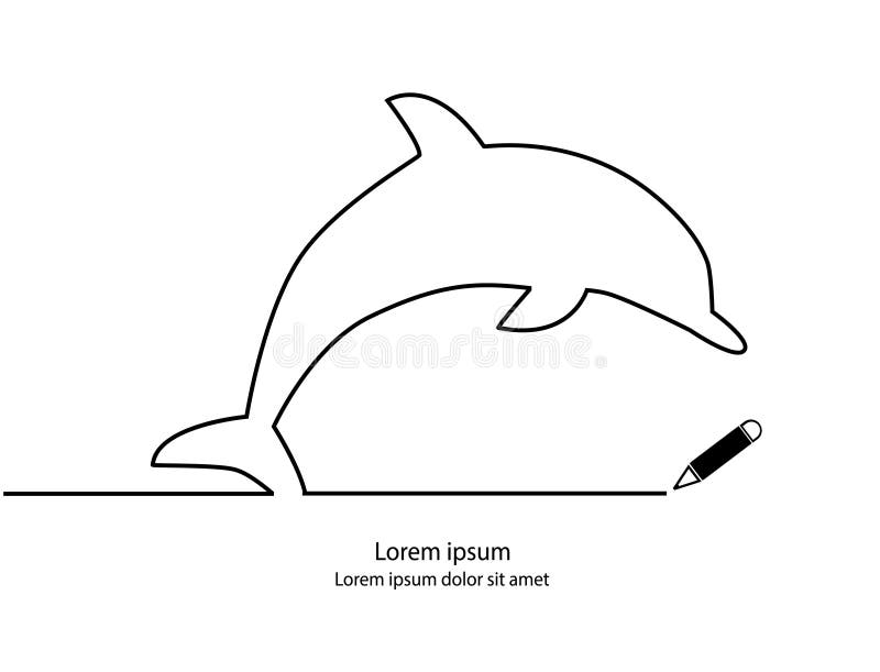 Dolphin stock vector. Illustration of black, isolated - 44357777