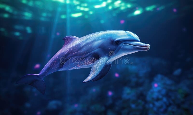 Dolphin Swimming Underwater