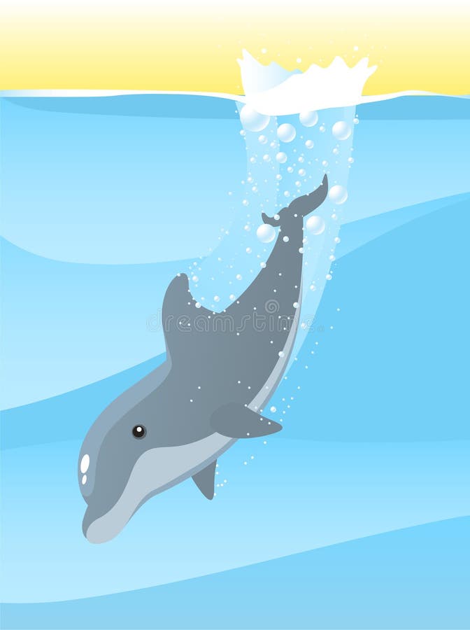 Dolphin dive stock illustration. Illustration of jumping - 46721148