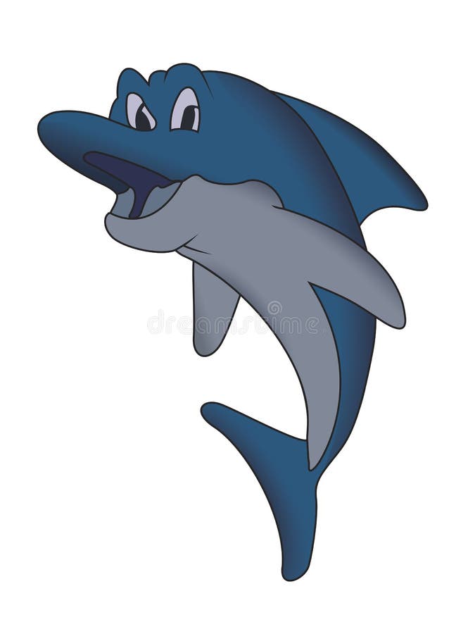 Dolphin sun draw stock vector. Illustration of blue, draw - 34175089