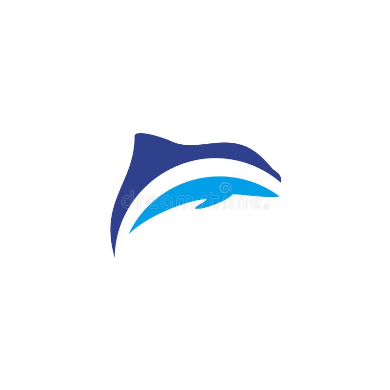 Dolphin Fish Icon Logo Design Template Stock Vector - Illustration of ...