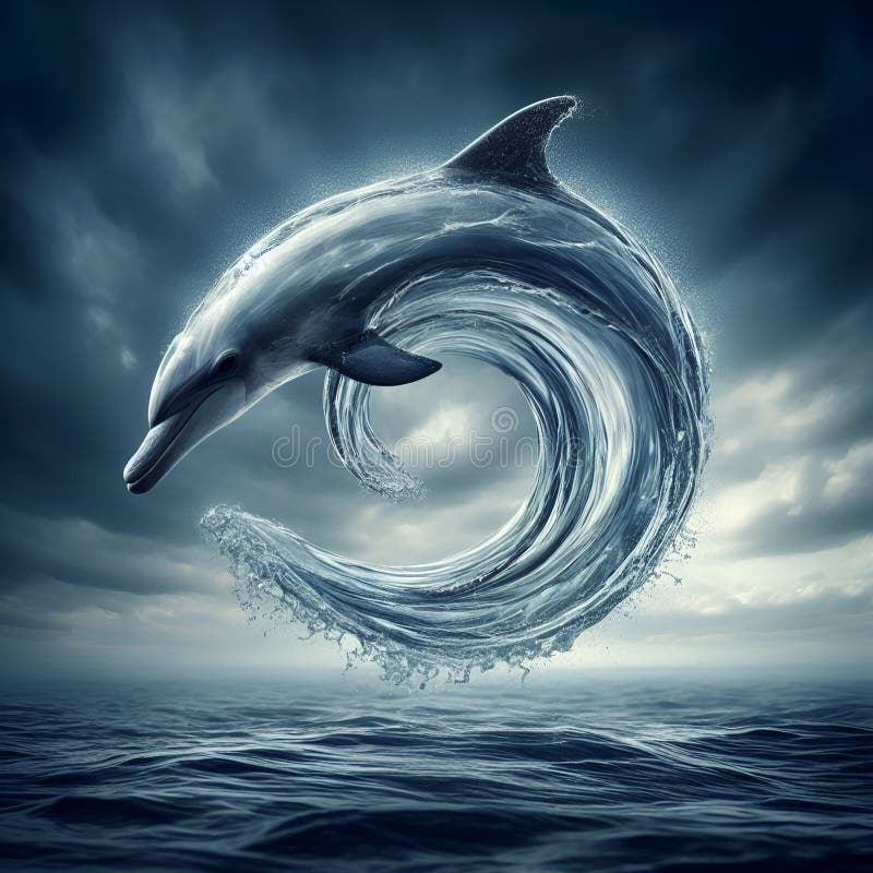 Dolphin Forms: Waves Transforming into Graceful Marine Shapes ...