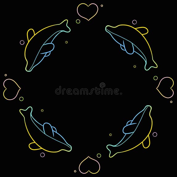 Dolphin Border Frame Stock Illustrations – 1,165 Dolphin Border Frame ...