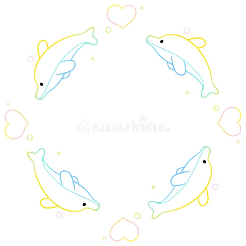 Dolphin Border Frame Stock Illustrations – 1,167 Dolphin Border Frame ...