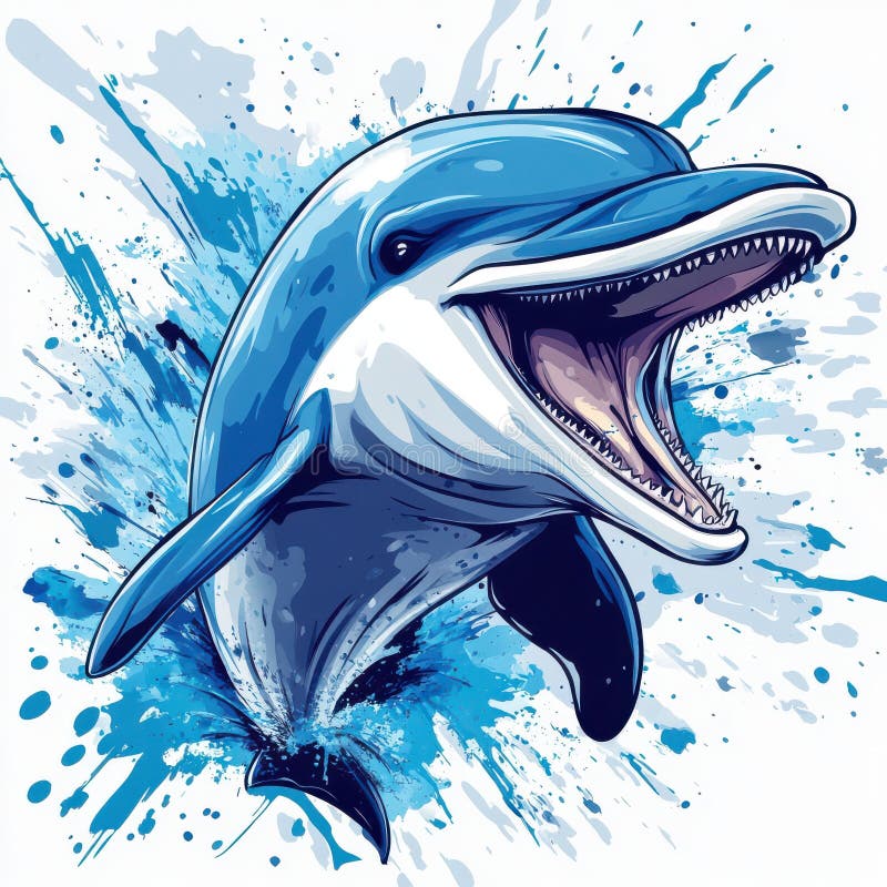 Dolphin Head Logo Angry Stock Illustrations – 56 Dolphin Head Logo ...