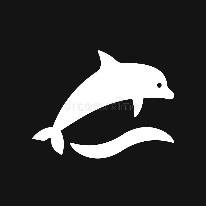 Dolphin Icon, Aquatic Mammal Vector Icon for Animal Apps and Websites ...