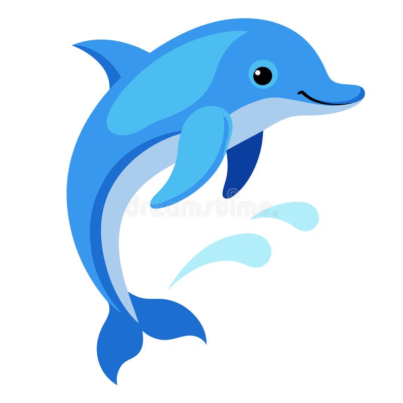 Dolphin Vector Smiling Stock Illustrations – 951 Dolphin Vector Smiling ...