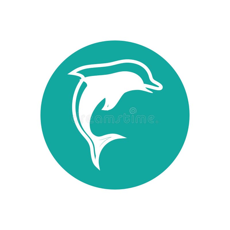 Dolphin Icon Logo Design Vector Stock Vector - Illustration of life ...