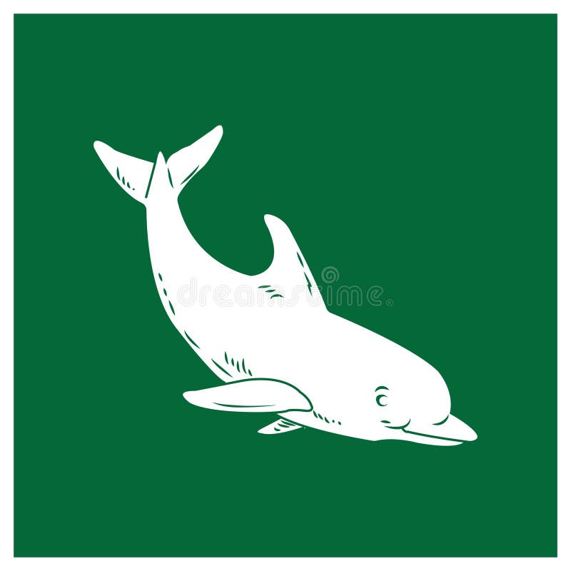 Dolphin icon simple design stock vector. Illustration of diving - 334072637