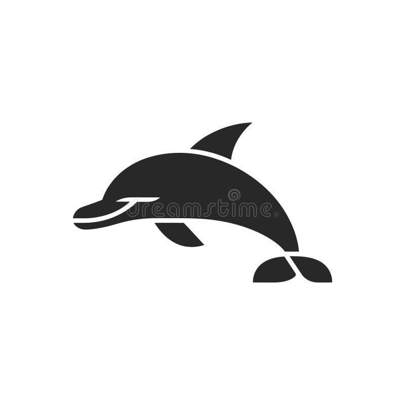 Dolphin Icon stock vector. Illustration of aquatic, sleek - 361759951